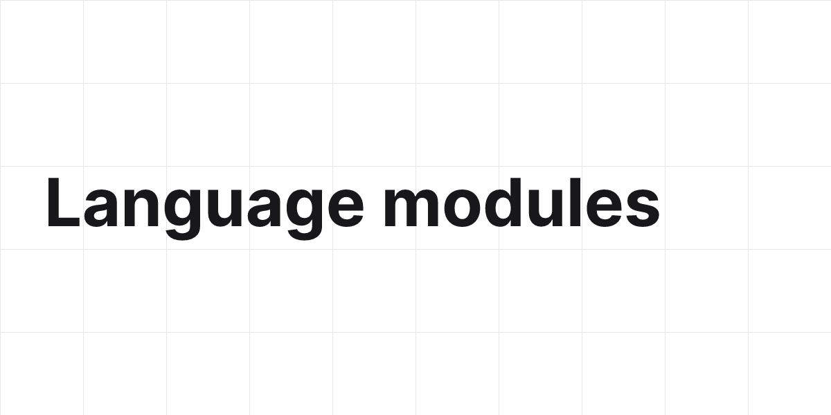 Language modules - plugify